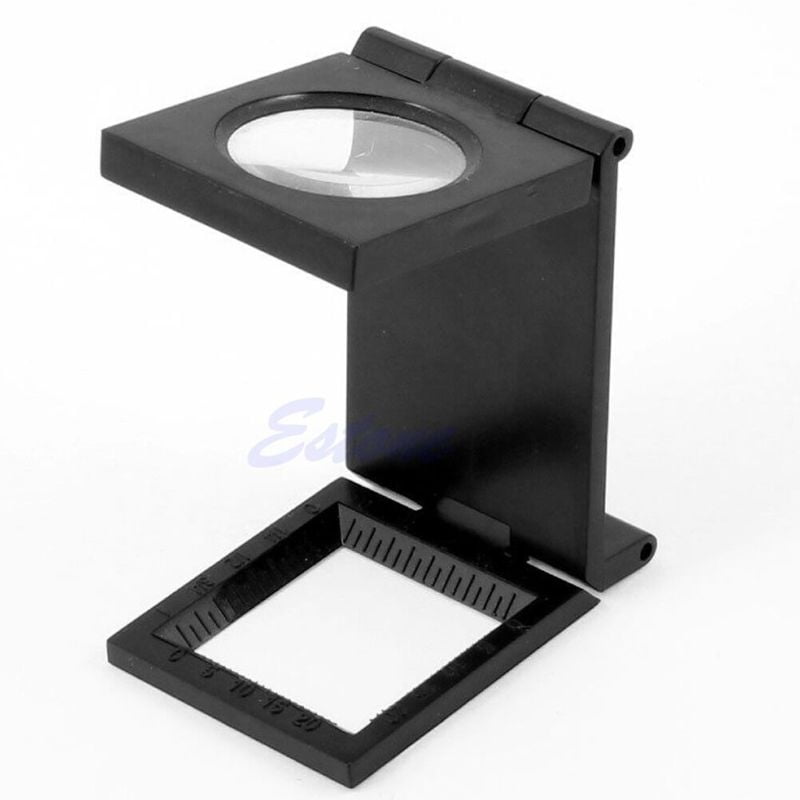 10X Loupe Magnifier Desktop Fabrics Sewing Thread Measure Scale Counter ...