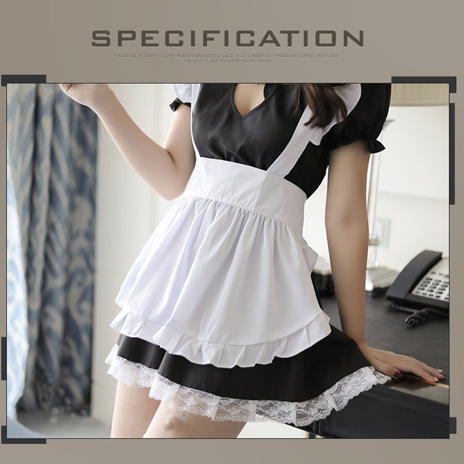 Buy Odeerbi Reduced Maid Cosplay Outfits Makeup Anime Cosplay Women ...