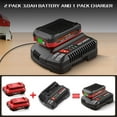 Craftsman V20 20V 3.0Ah 2Pack Replacement Lithium Battery and Charger Kit for Power Tools ...