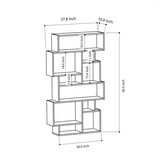 White Geometric Bookcase - Walmart.com