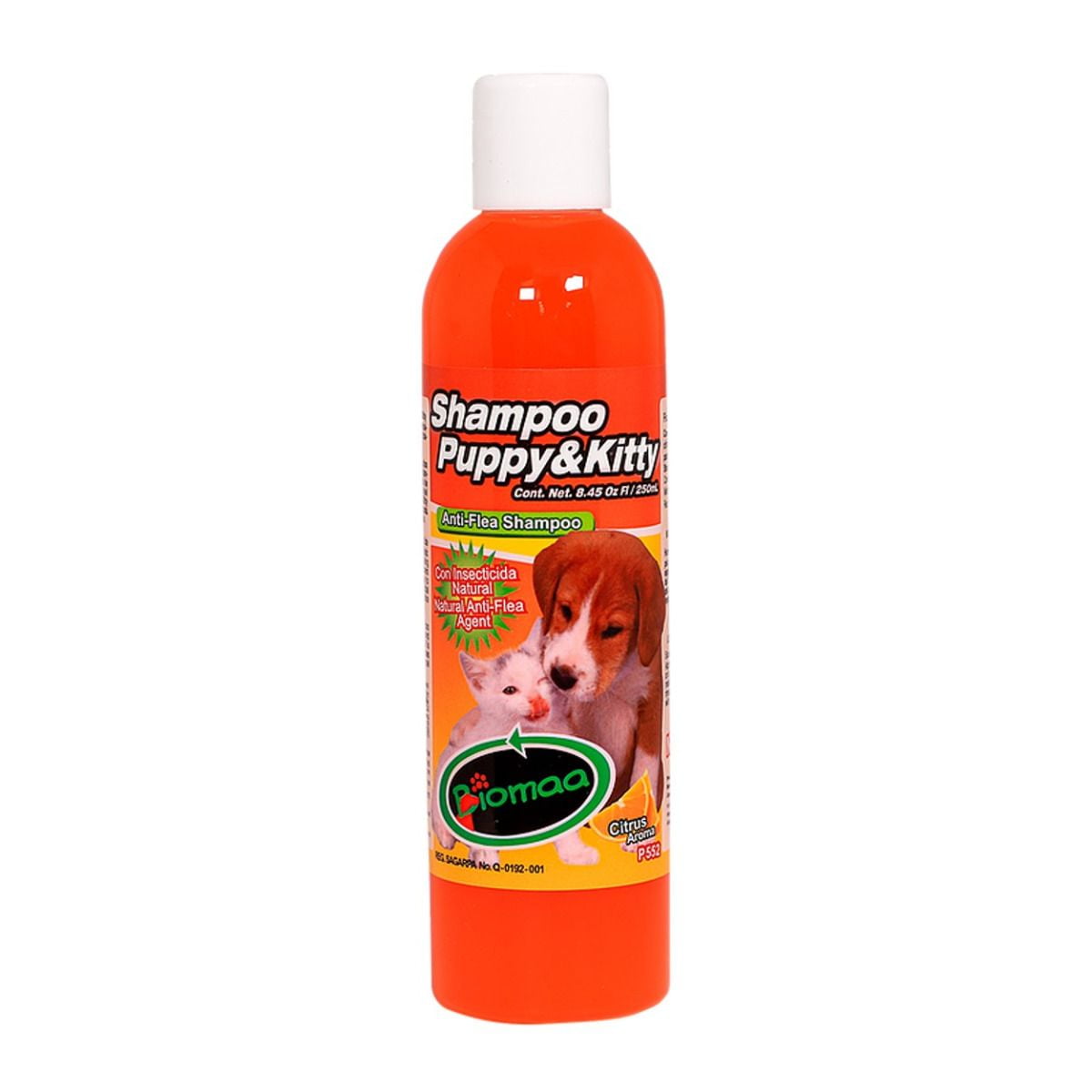 SHAMPOO ANTIPULGAS PUPPY & KITTY BIOMAA Para Perros y Gatos 250 mL ...