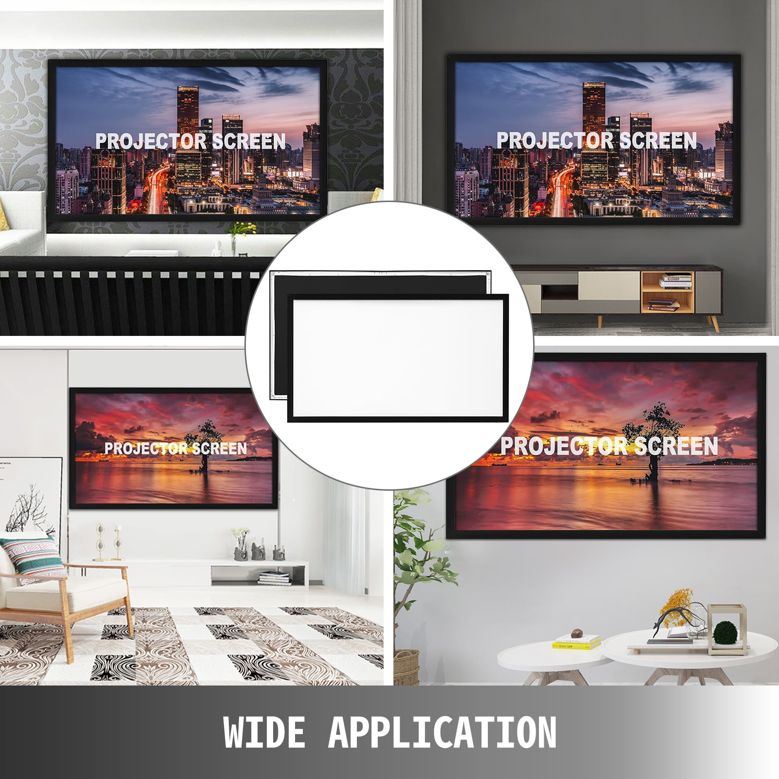 KFFKFF Projector Screen 130 inch Outdoor Projector Philippines | Ubuy