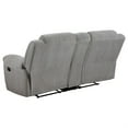 Gilo Manual Recliner Loveseat- 81 Inch Light Gray- Pillow Top Armrests ...