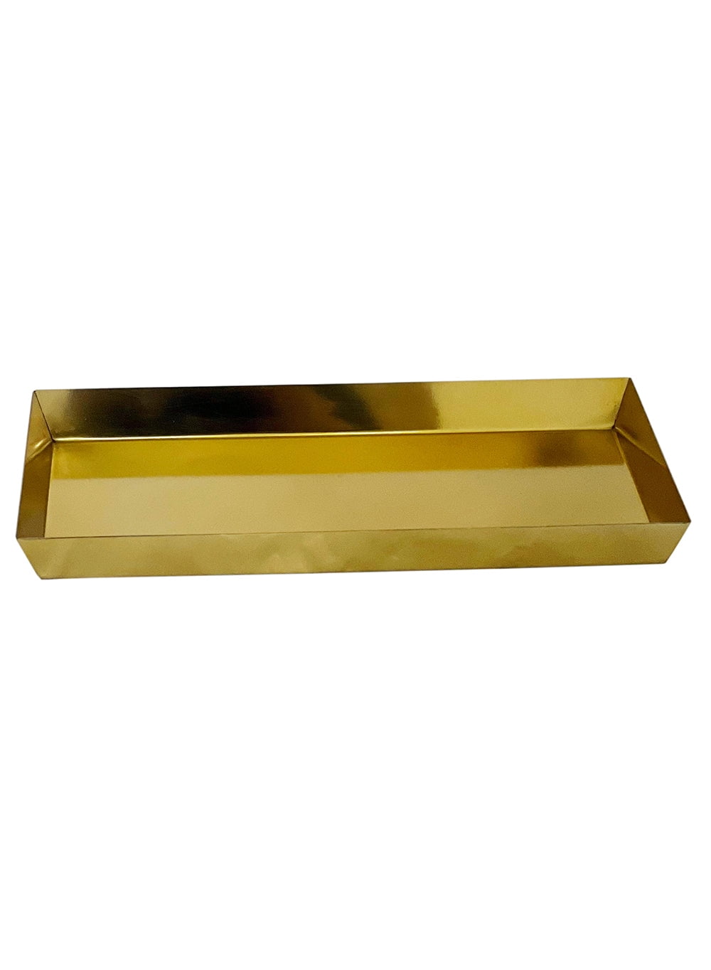 Serene Spaces Living Decorative Gold Rectangle Tray, 12" L X 7" W X 1 ...