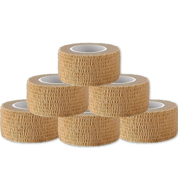 Self Adhesive Bandages - 1" x 5 Yards Per Roll - Pack of 6 Rolls ...