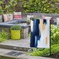 Abstract Watercolor Graffiti Garden Flag 28x40 Inch Blue Gold Blend ...