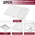 Baking Sheet with Wire Rack (2 Pans + 2 Racks), Stainless Steel Cookie ...