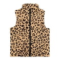 Binienty Leopard Print Girls Vest Waistcoat Size 5-6 Warm Trendy Fluffy ...