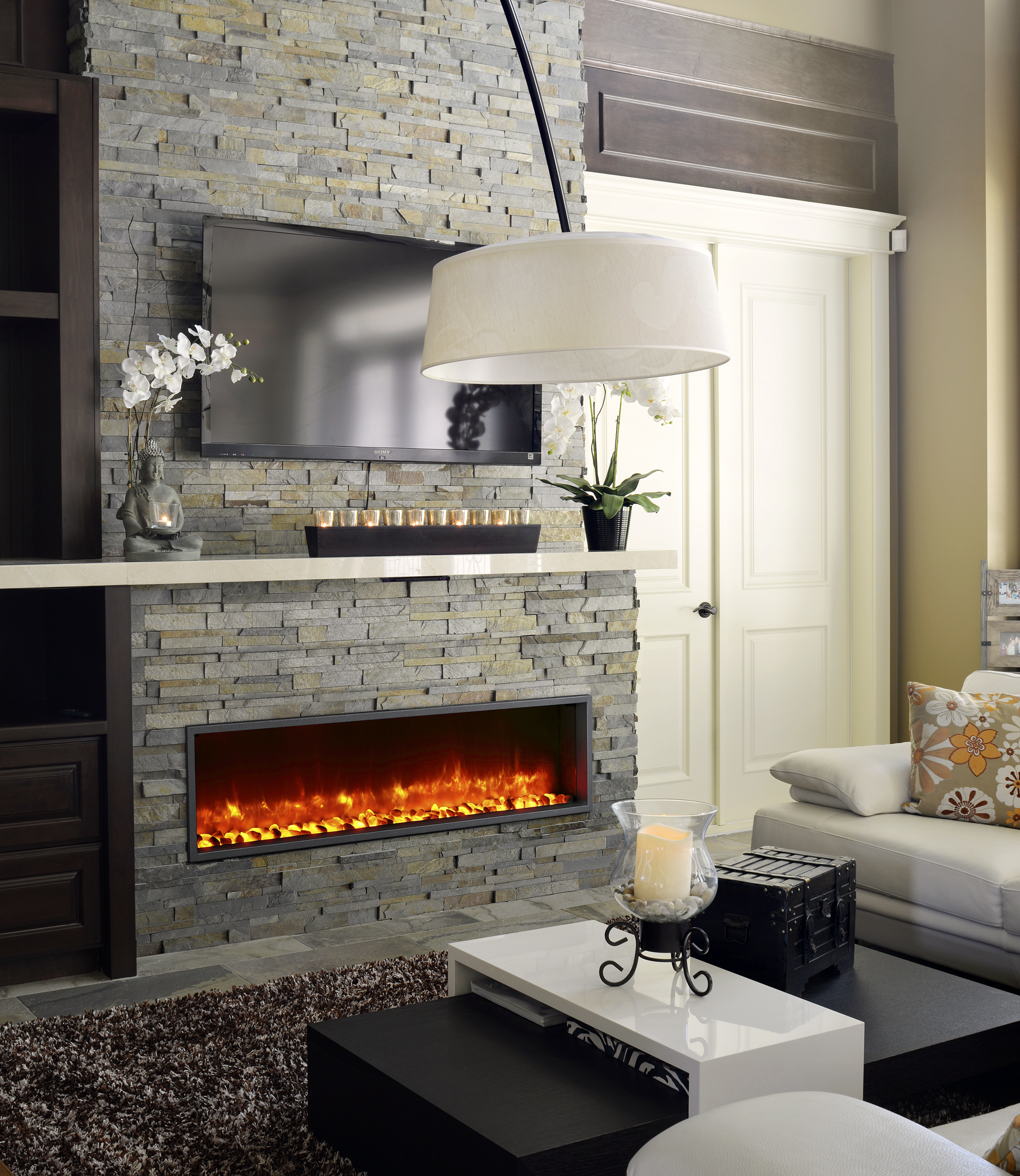 Dynasty 55 In Built in LED Electric Fireplace Walmart