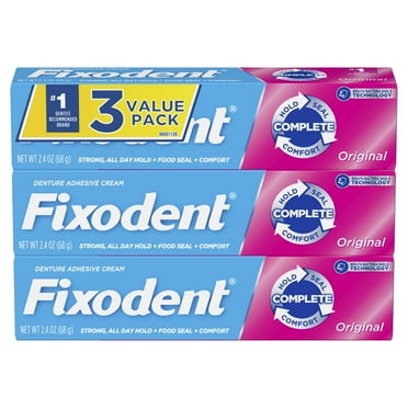 Fixodent Complete Free Denture Adhesive Cream, 2.4 oz - Walmart.com