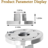 EPOTOOR 3-Inch Steel Lathe Faceplate Wood Lathe Face Plate Fit for 1 ...
