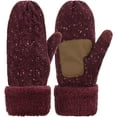 Dalrosia Mittens for Women Cold Weather, Womens Mittens Wool Knit Warm ...