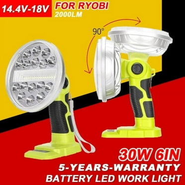 Ryobi ONE+ 18V Powerful Cordless LED Work Light Spotlight, Up To 3000 ...
