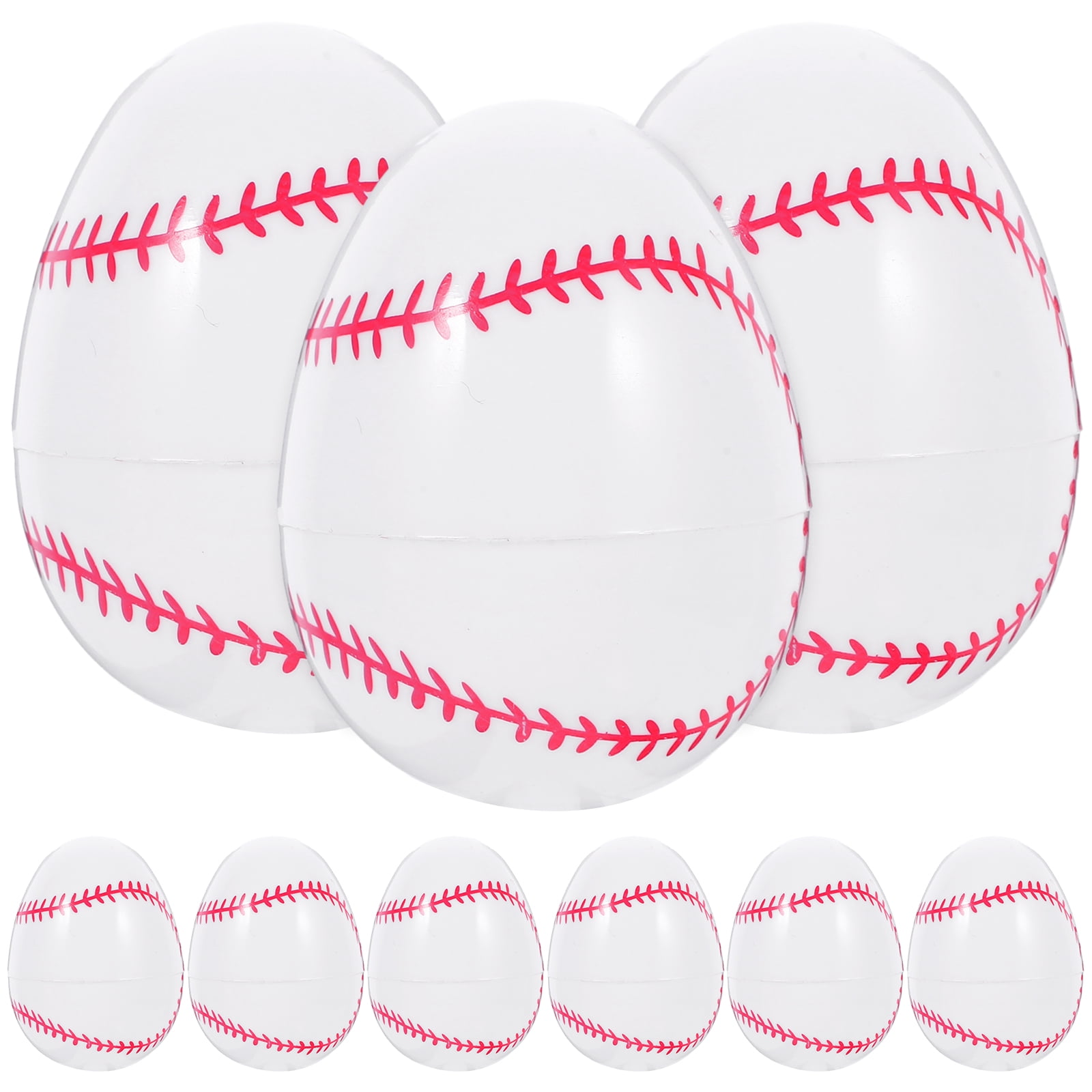 MOVTOTOP 12pcs Printable Plastic Eggs for Easter Baseball Party Favor ...