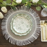 Efavormart 25 Pack White Sage Green Floral Leaf Print Dinner Paper ...