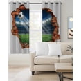 3D Broken Wall Blackout Curtains for Bedroom/Living Room, Thermal ...