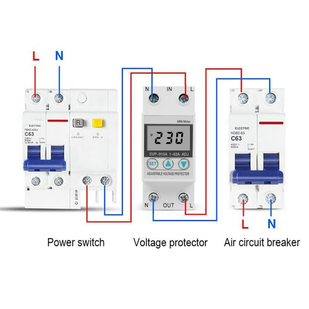 KWh Meter, Single Phase LCD Display Voltage Protective Device, Over ...