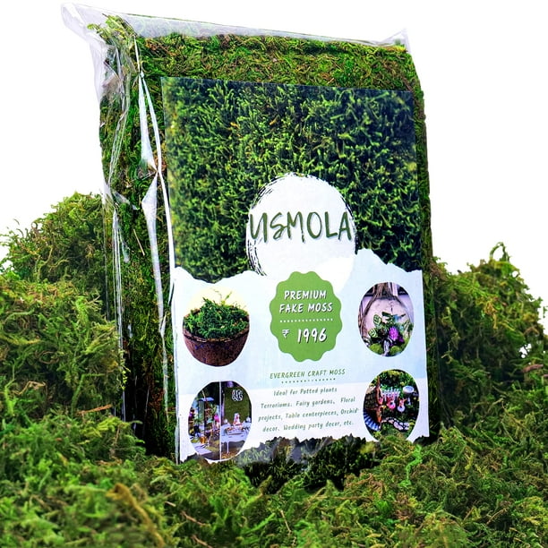 Musgo artificial artificial Usmola Craft Moss 225 g para decoración ...