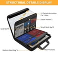 Fireproof Accordion File Organizer with Handle，13 Pockets Document ...
