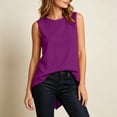 Aezemi Women Flowy Tank Top, Criss Cross Back Asymmetrical Hem ...