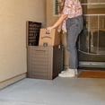 35-Gallon Outdoor Deck Delivery Storage Box, Lockable & UV-Protected ...