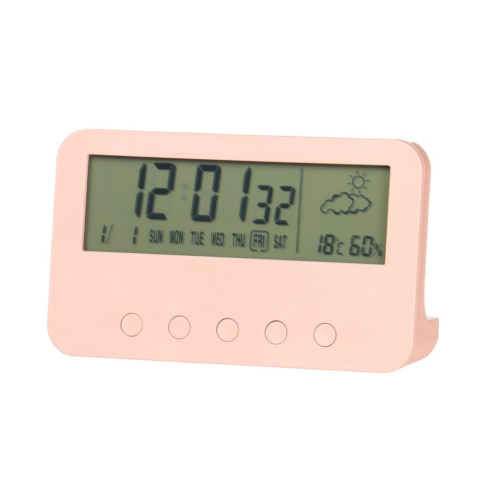 Creative Temperature Calendar Humidity Intelligent Bedside Table LED Digital Alarm Clock ...