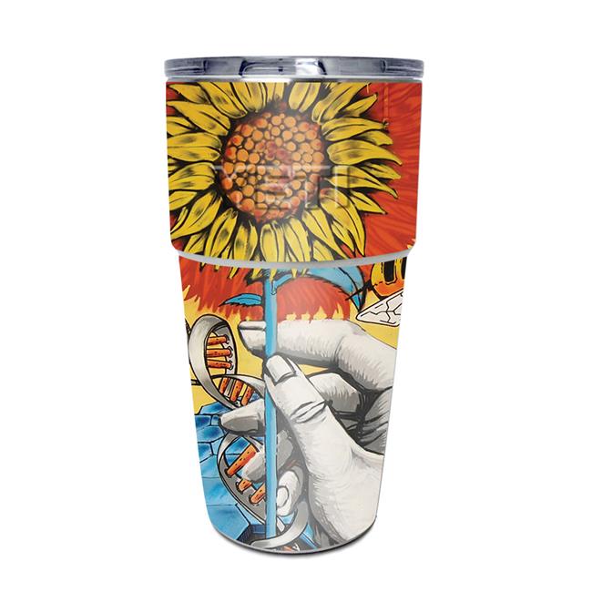 MightySkins YEPINT16SI-Sunflower Dna Skin for Yeti Rambler 16 oz ...