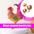 Elegant Rooster Jewelry Box Handcrafted Home Decorative Ornament Alloy ...