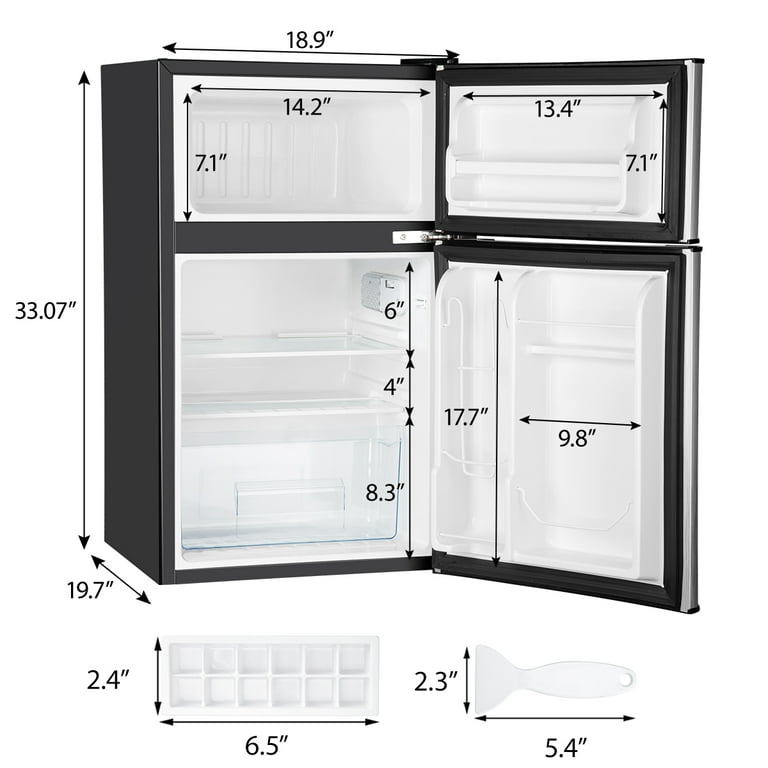 Arctic King Cu Ft Two Door Mini Fridge With Freezer,, 57% OFF