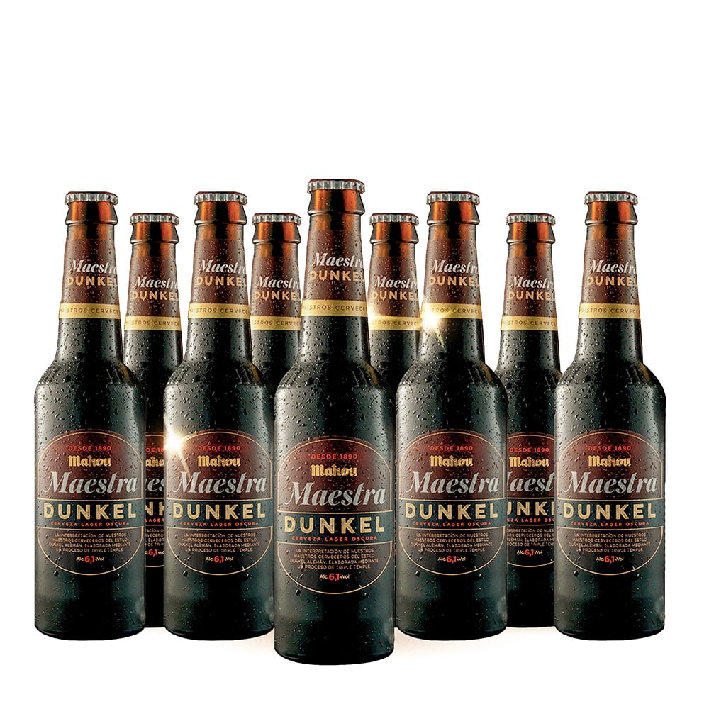 12 Pack Cerveza Mahou Maestra Dunkel 330ml C/u Dunkel | Walmart en línea
