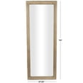 DecMode 27" x 72" Brown Tall Wall Mirror with Layered Beaded Frame ...