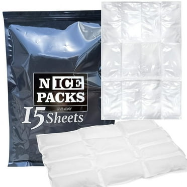 SUNLUG 5 Pcs Reusable Ice Packs for Coolers, Long Lasting Freezer Packs ...