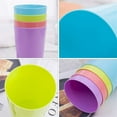 Color Plastic Drinking Cups,Casewin 12pcs Reusable Stacking Plastic Cup ...