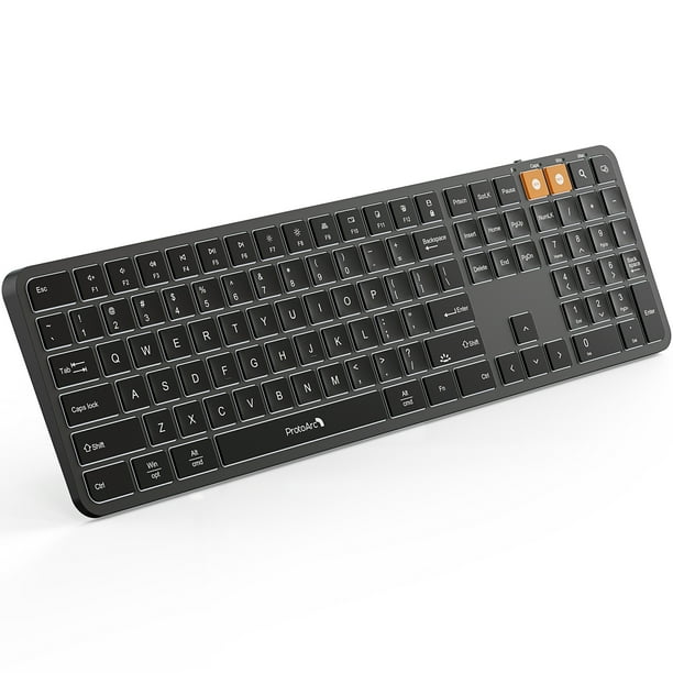 2.4G Backlit Wireless Keyboard, ProtoArc K100 Ultra-Thin Wireless ...