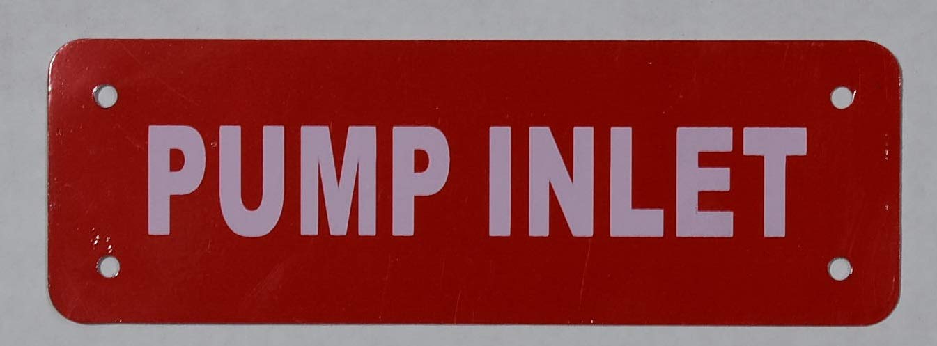 Pump Inlet Valve Sign (RED Reflective, Aluminium 2X6) (ref-2201 ...