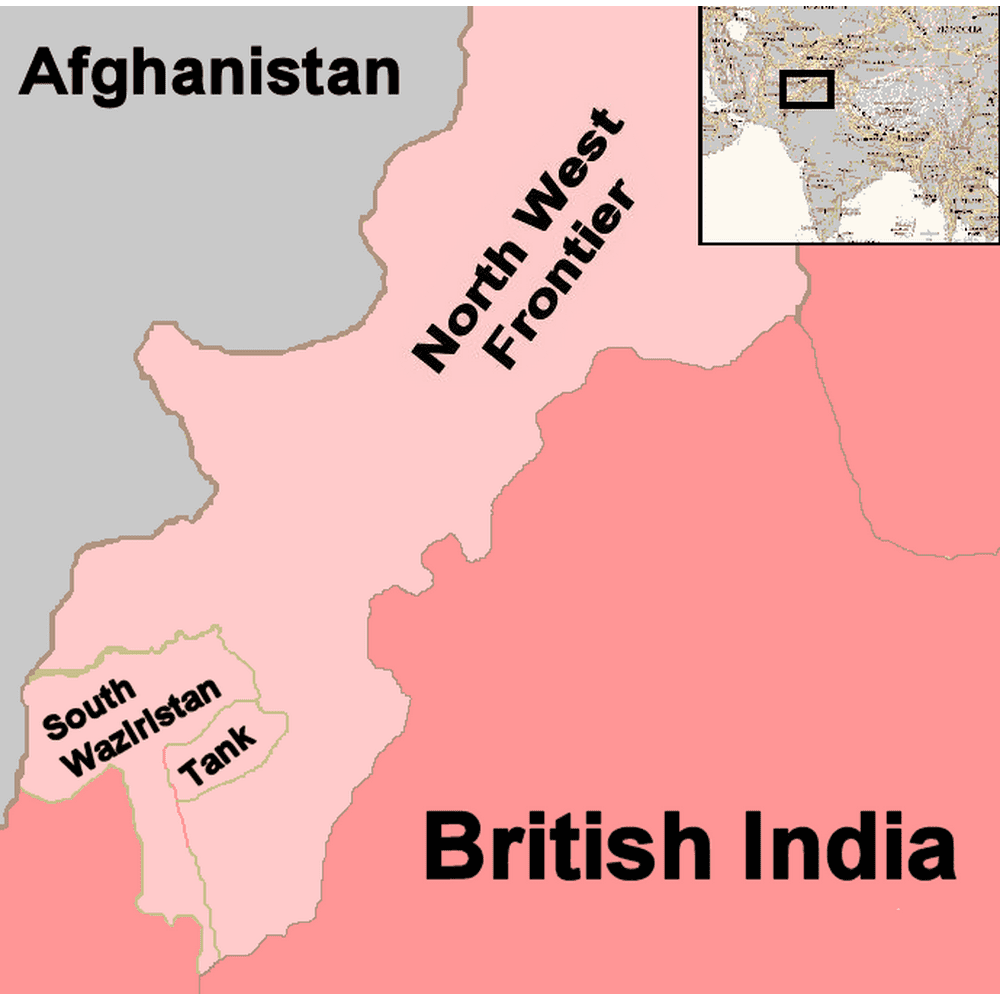 Map Of The North Western Frontier Of India Curtis Wright Maps | Images ...