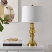Safavieh Kaiden Modern Abstract 24 in. H Table Lamp, Clear/Brass Gold ...