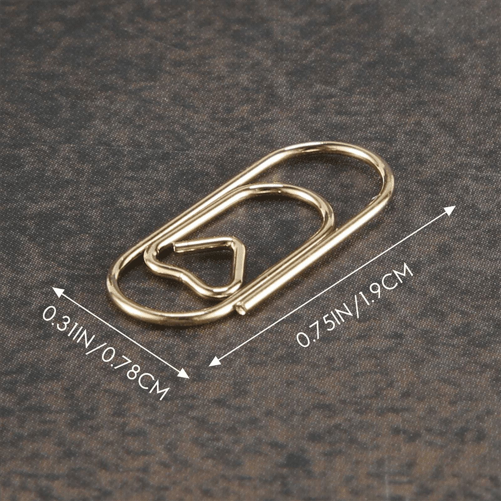 150 Pieces Gold Cute Paper Clips Mini Clips Heart Shaped Paperclips ...
