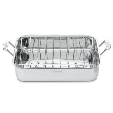 Cuisinart MultiClad Pro Stainless Steel Large Roaster with Handles, 16 ...