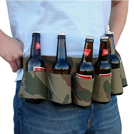 Outdoor Six Pack Bottle Belt Portable Beverage Waist Bag Camping ...