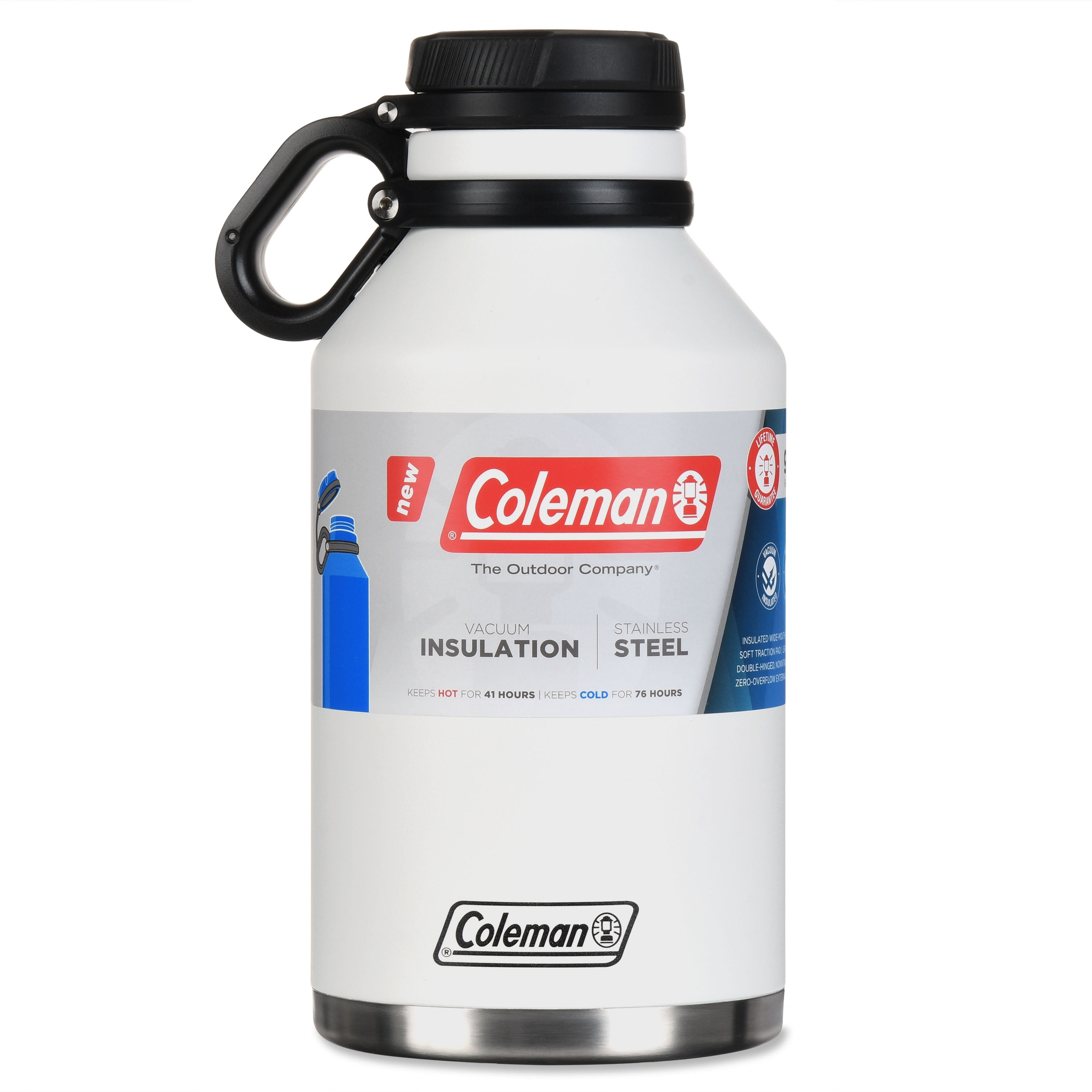 Coleman Stainless Steel Insulated Growler, 64 Fluid Ounces., White ...