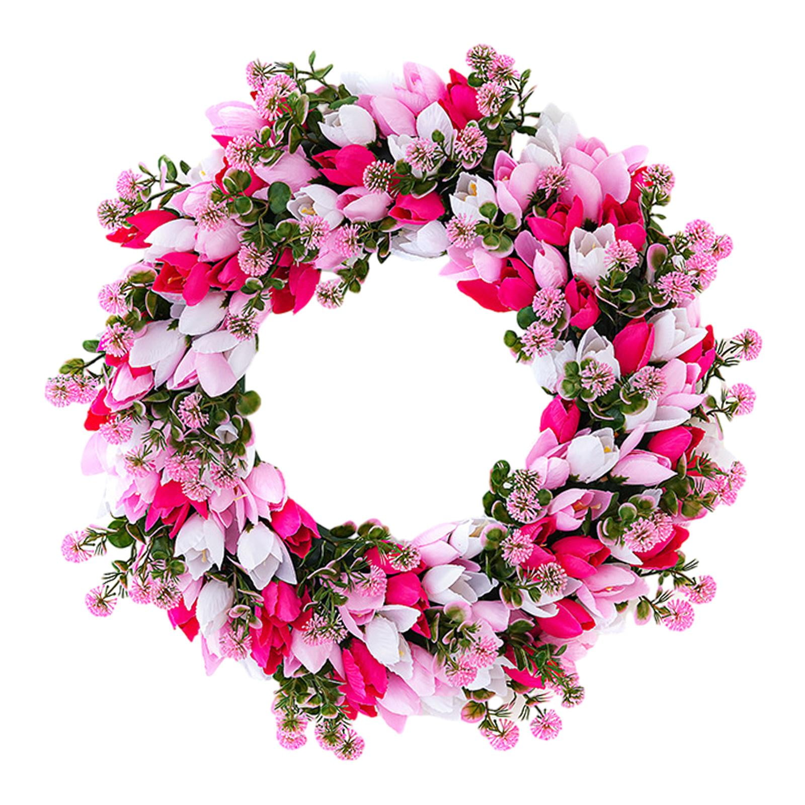 Corona para el día de la madre, corona de tulipán artificial, corona ...