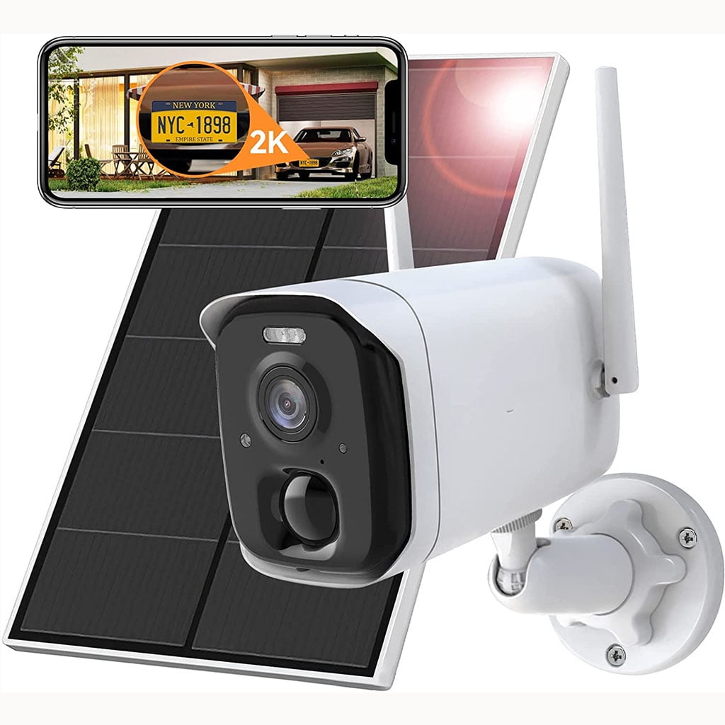 Solar Security Cameras Wireless Outdoor, 2K Solar Powe Wireless Cameras ...