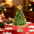 BBilaBu Mini Crystal Christmas Tree Figurine Collection,Glass Tree ...