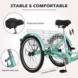 ABORON Adult Tricycle 24 inch, 1 Speed 3 Wheel Bike, Adult Tricycle ...