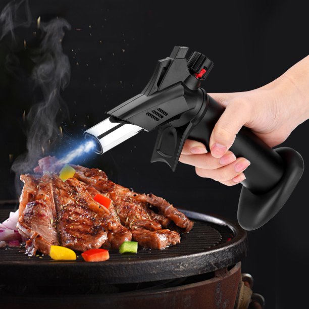 Dual Flame Outlet Refillable Butane Micro Torch Lighter with Safety ...