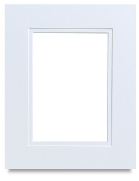 White on White Double Photo Mat 5x7 for 4x6 Photos - Fits 5x7 Frame ...