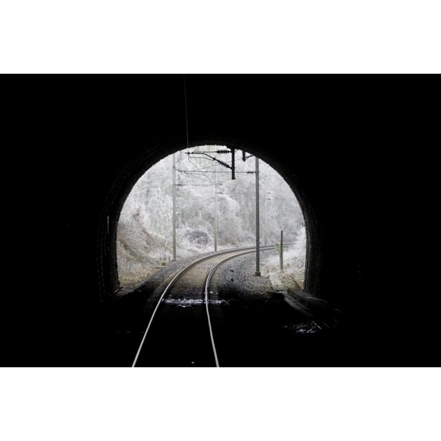 Wallmonkeys Tunnel Train Peel and Stick Wall Decals WM212394 (24 in W x ...