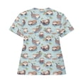 Binienty Otters Pattern Scrub Tops Stretchy Short Sleeve, Nursing ...