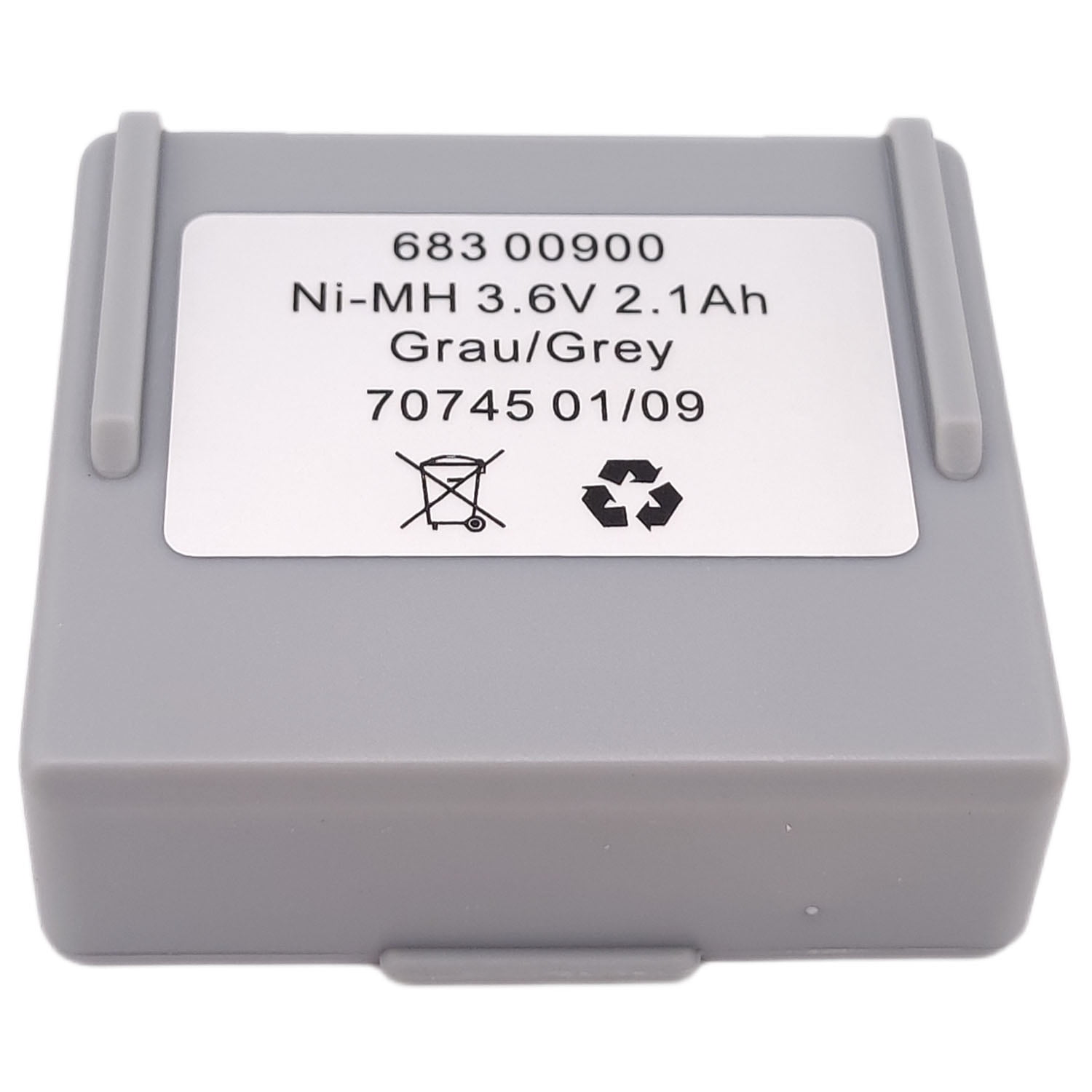 68300900 Rechargeable Battery 3.6V-2.1Ah Ni-MH Grau/Grey Battery for ...